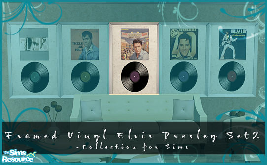 The Sims Resource | Framed Vinyl Elvis Presley - Set2 - Elvispresley3