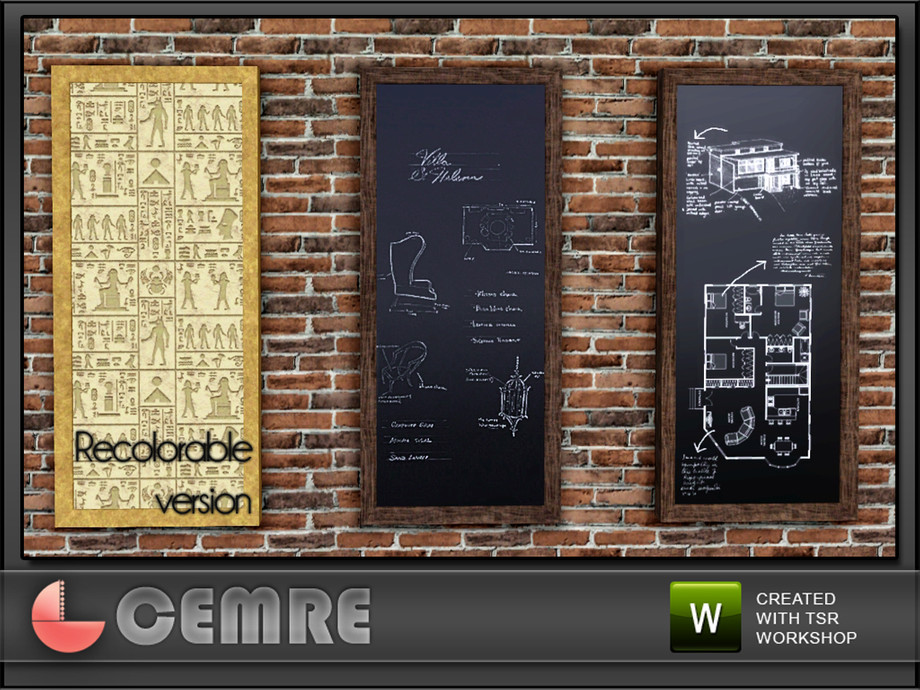 The Sims Resource | Trunk Study Collection - Marseilles Chalkboard