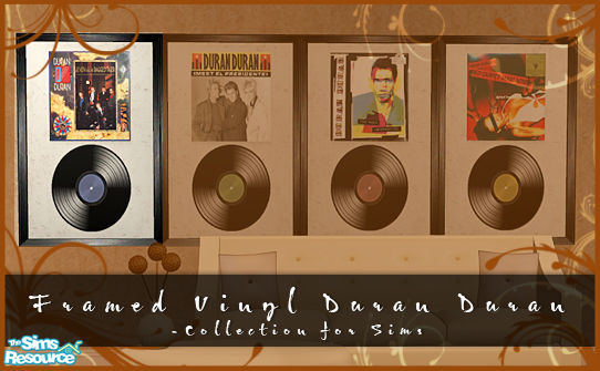 The Sims Resource - Framed Vinyl Duran Duran - Duranduran4