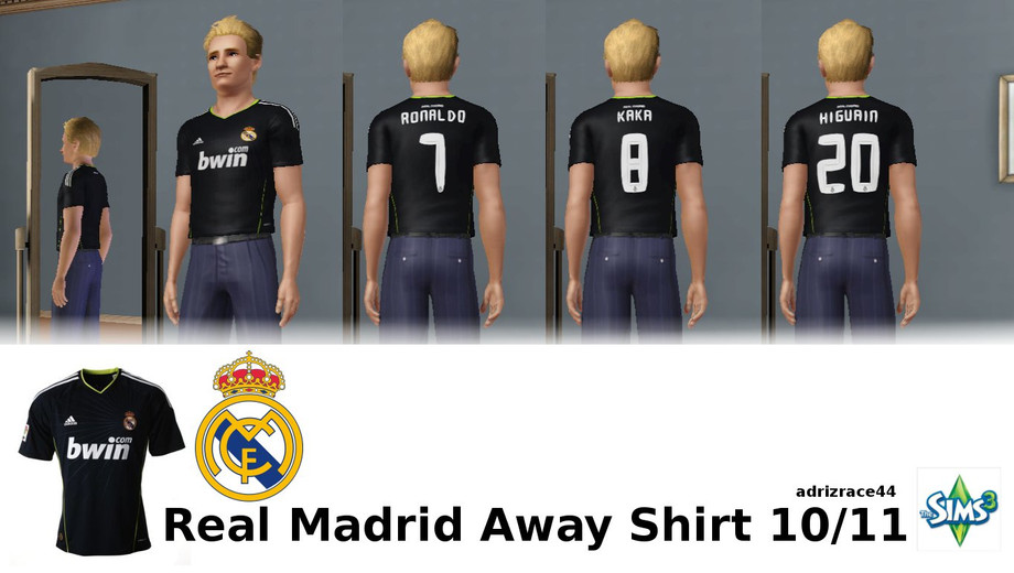 The Sims Resource | Real Madrid Away Shirt 10/11