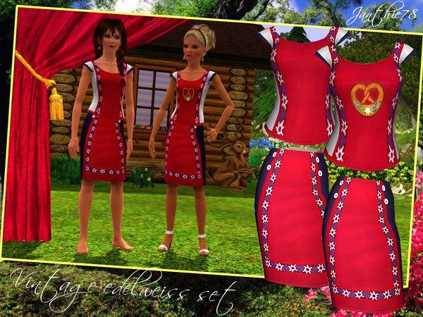 The Sims Resource | Vintage edelweiss set