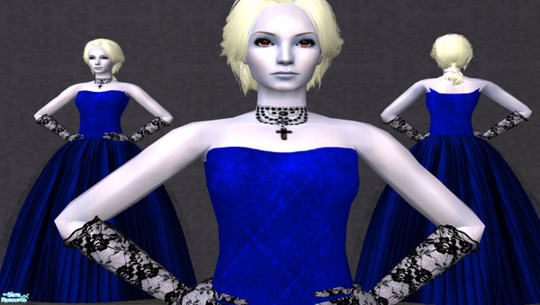 The Sims Resource | Gothic Dresses Set 1 - Blue