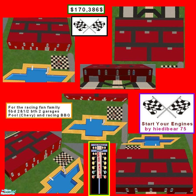 The Sims Resource - START YOUR ENGINES!!! a house for the RACE FANS out ...