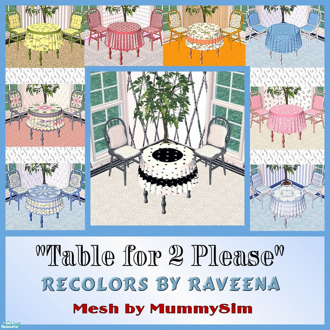 The Sims Resource - Table for 2 Set