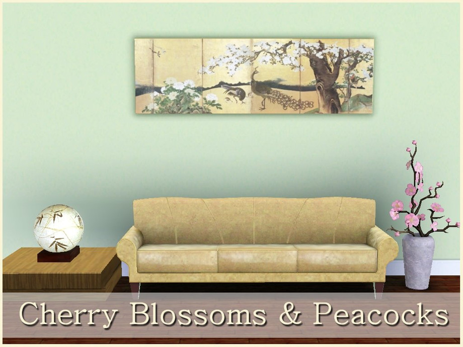 The Sims Resource | Cherry Blossoms And Peacocks