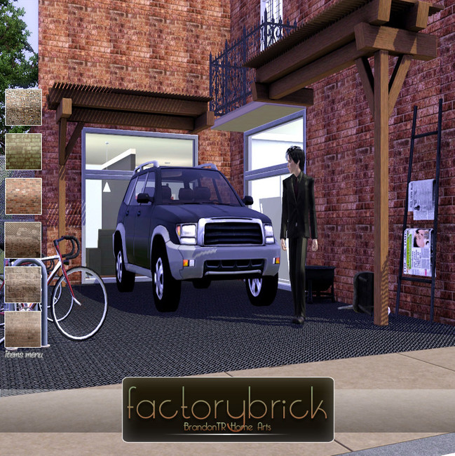 The Sims Resource - Factory Brick Pattern Set