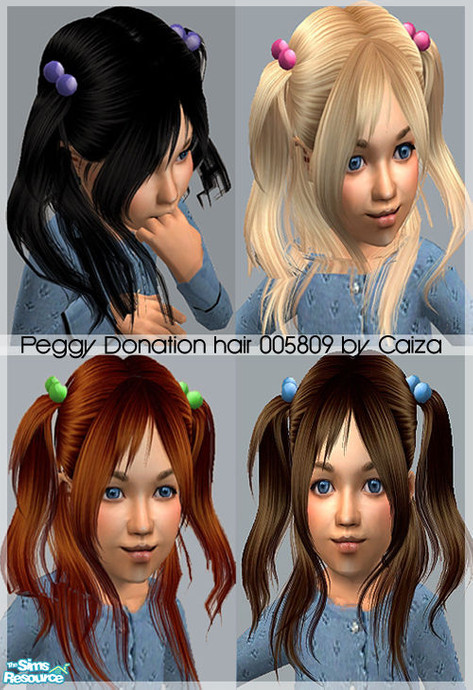 The Sims Resource | Retextures of Peggyzone hair 005809