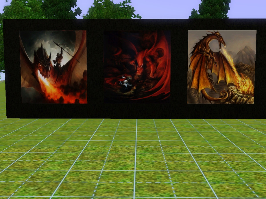 The Sims Resource | Dragon Art Murals pt1