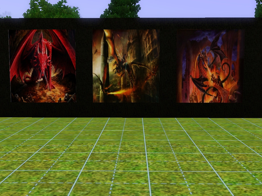 The Sims Resource | Dragon Art Murals pt1