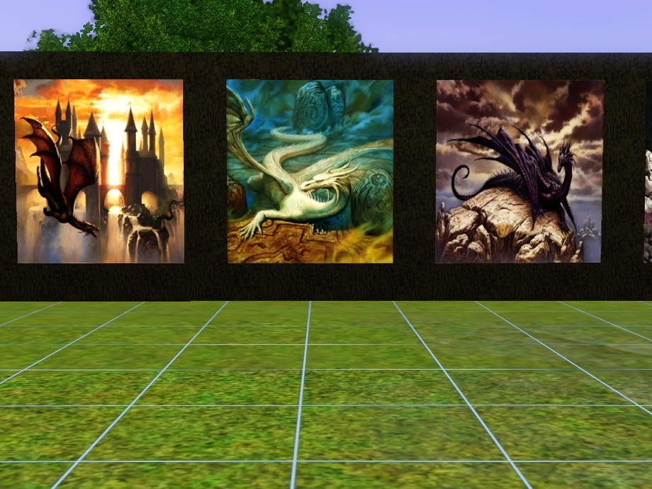 The Sims Resource - Dragon Art Murals Pt 1b - Ciruelo Cabral