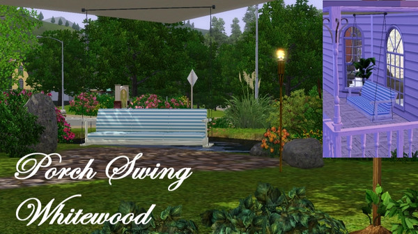 The Sims Resource | Porch Swing Whitewood