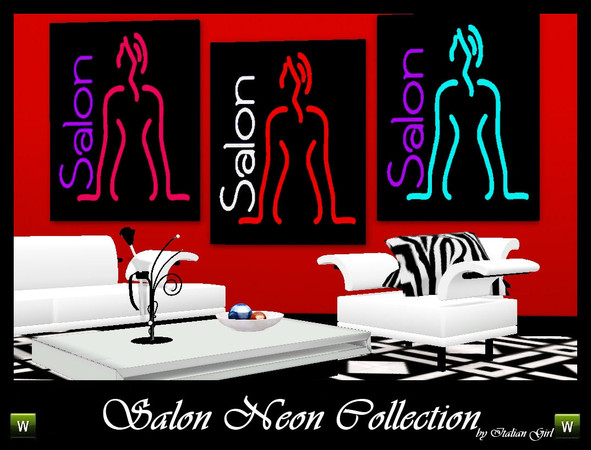 The Sims Resource | Salon Neon