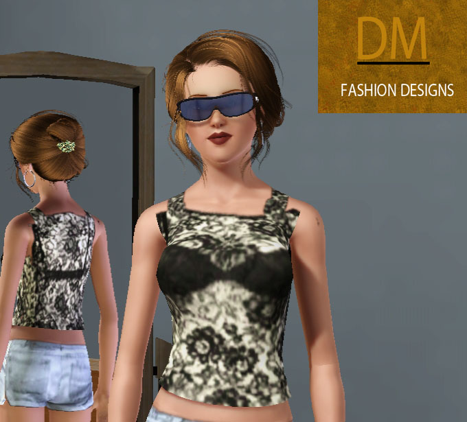 The Sims Resource - D&G Lace Top