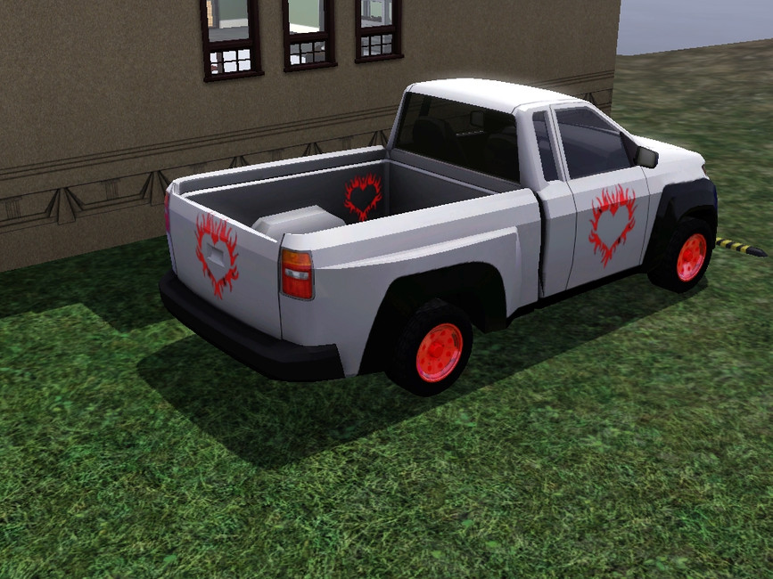 The Sims Resource - Cool Truck with heart designs