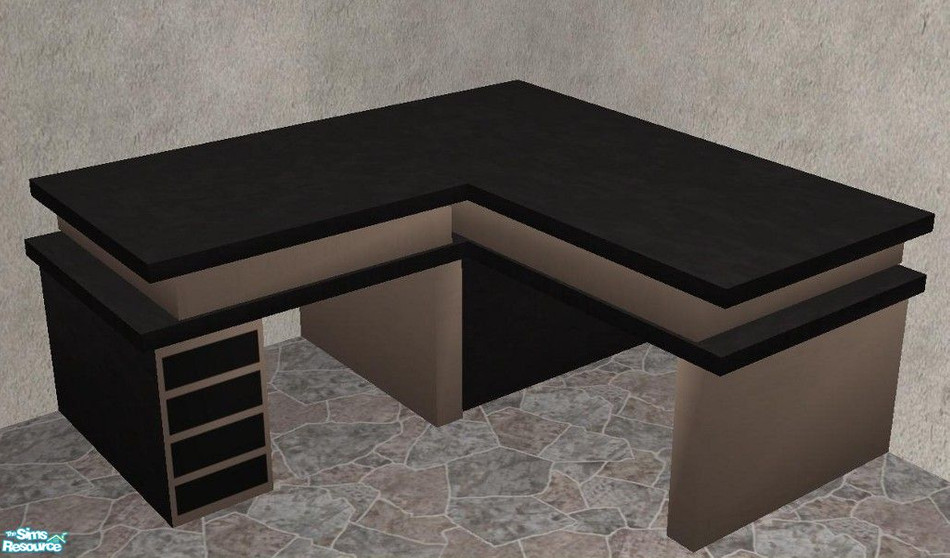The Sims Resource - Uyah Office Set - Corner Desk