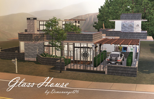 The Sims Resource | Glass House - 4br 2ba
