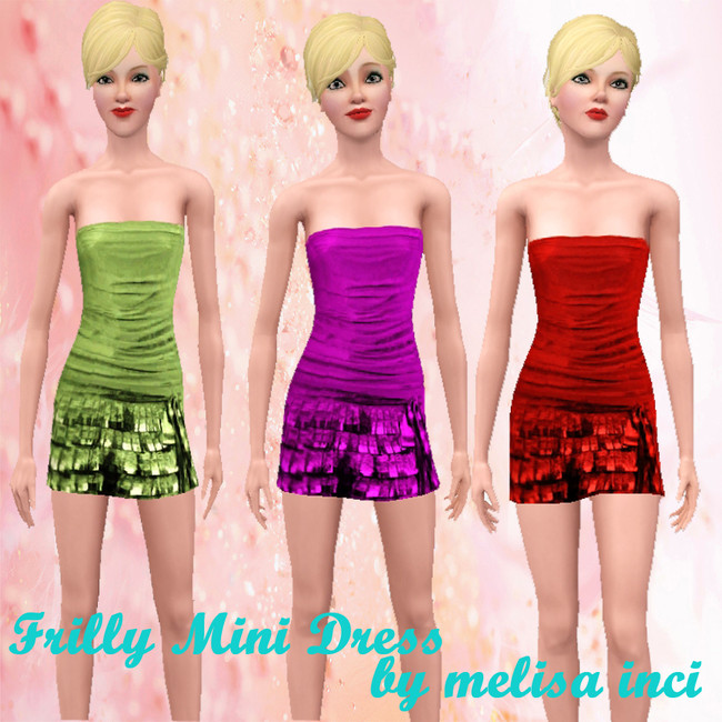 The Sims Resource - Frilly Mini Dress