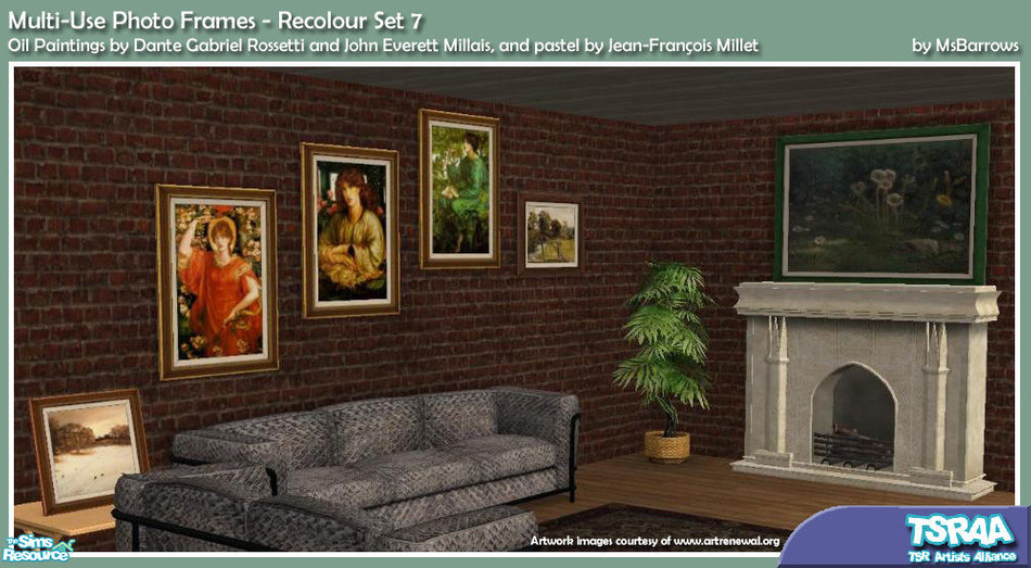 The Sims Resource - Multi-Use Photo Frames - Recolour Set 7