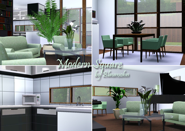 The Sims Resource | Modern Square House