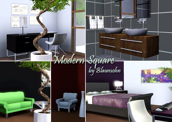 The Sims Resource | Modern Square House