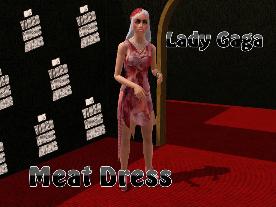 The Sims Resource | Lady Gaga - Meat Dress