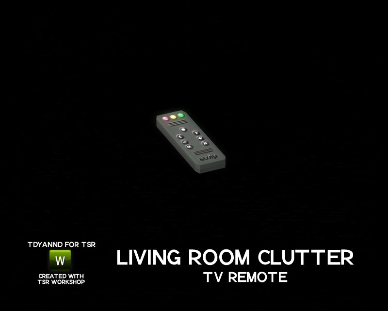 The Sims Resource | Living Room Clutter TV Remote