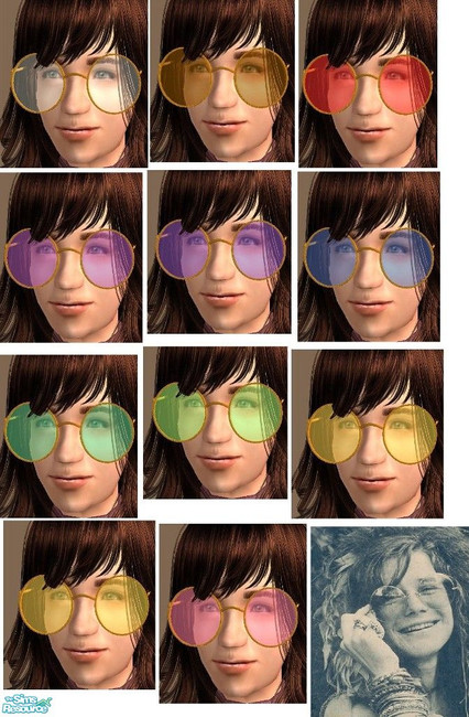The Sims Resource - Janis Joplin Glasses