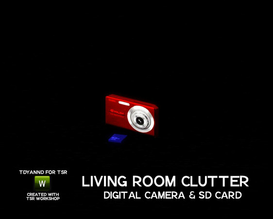 The Sims Resource | Living Room Clutter Digital Camera