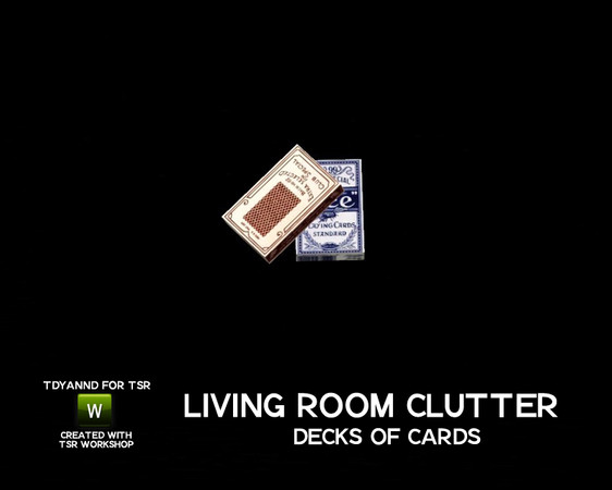 The Sims Resource | Living Room Clutter Decks of Cards
