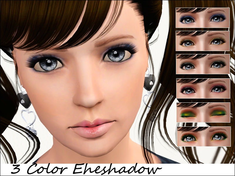 The Sims Resource | 3 Color Eyeshadow *type fixed*