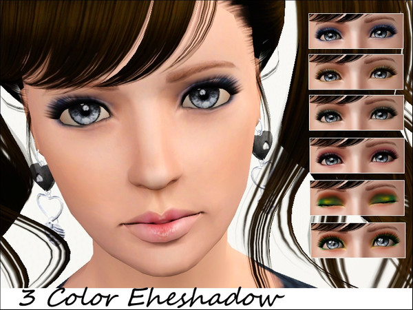 The Sims Resource | 3 Color Eyeshadow *type fixed*