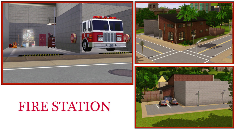 The Sims Resource - New Sunset Fire Station