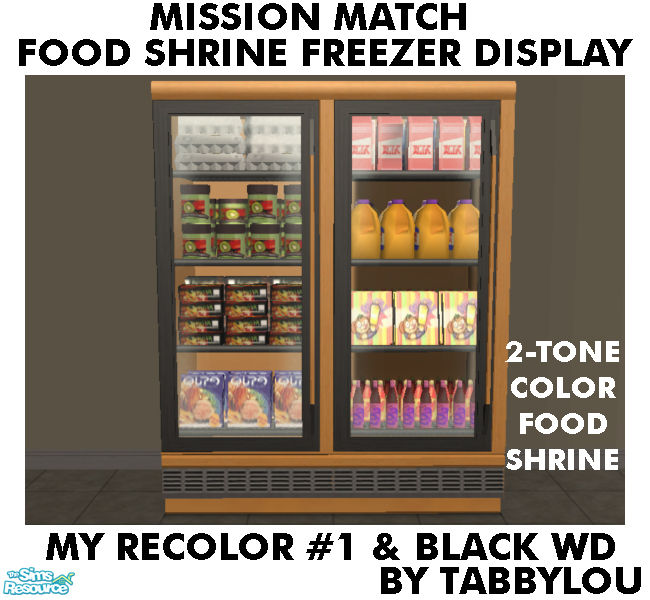 The Sims Resource | TL - MM FoodShrineFreezerCase Recolor01Blk