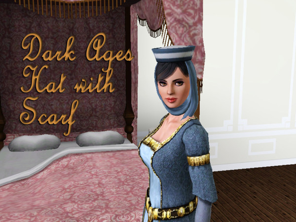The Sims Resource | af Dark Ages Hat with Scarf