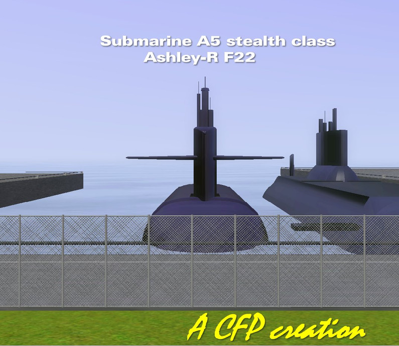 The Sims Resource | Naval Submarine A5 Stealth Class Ashley-R F22