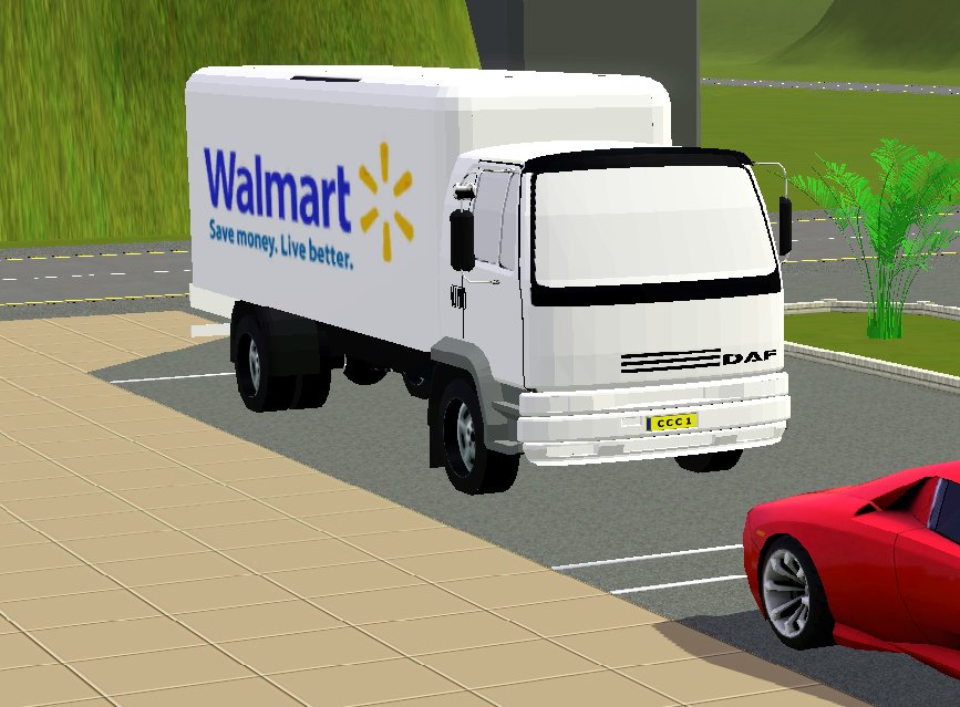 The Sims Resource | Vehicle Decor Walmart Truck