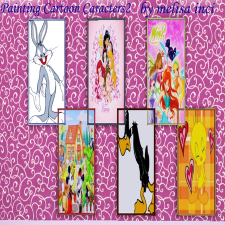 The Sims Resource | Painting cartoon characters 2