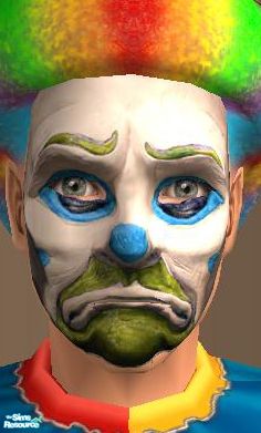 The Sims Resource | Tragic Clown Costume Makeups - 4