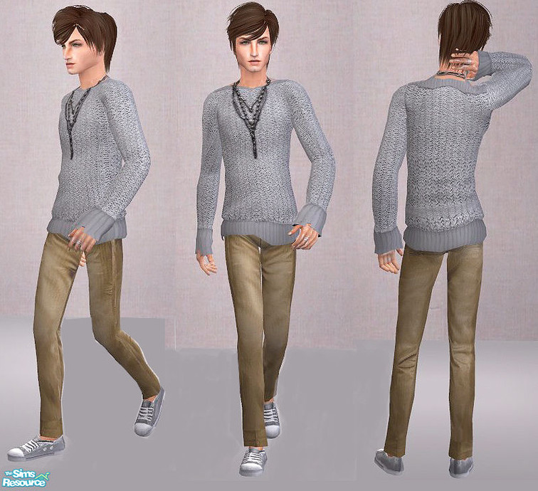 The Sims Resource | OpenHouse AM Loose Sweater ...
