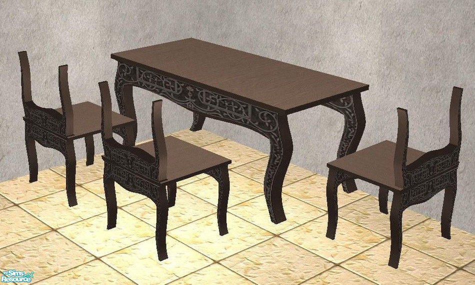 The Sims Resource - Ornatley Designed Dining Set