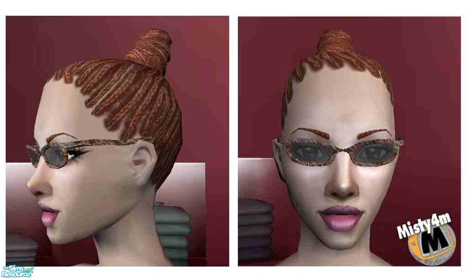 The Sims Resource - 3Glasses - Brown Snake Skin Glesses