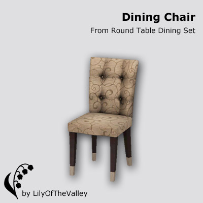 The Sims Resource | Round Table Dining - Dining Chair