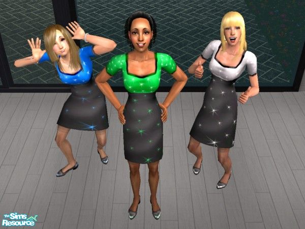 The Sims Resource | Recolored Maxis Dress Set 1
