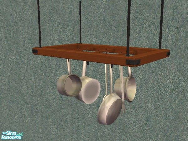 The Sims Resource - Country Kitchen in Cherry - Pot Rack