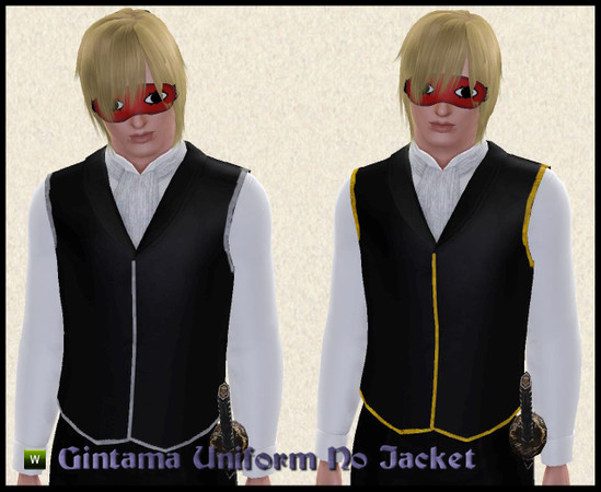 The Sims Resource | Gintama Shinsengumi Uniform Shirt (No Jacket)