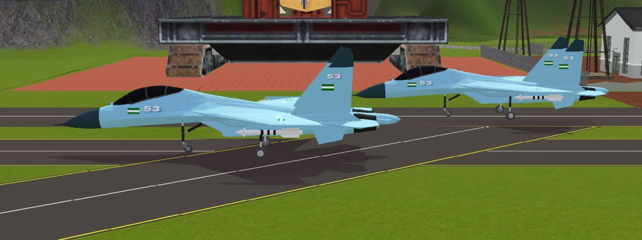 The Sims Resource | Air Force Jet Fighter SU-30 Flanker