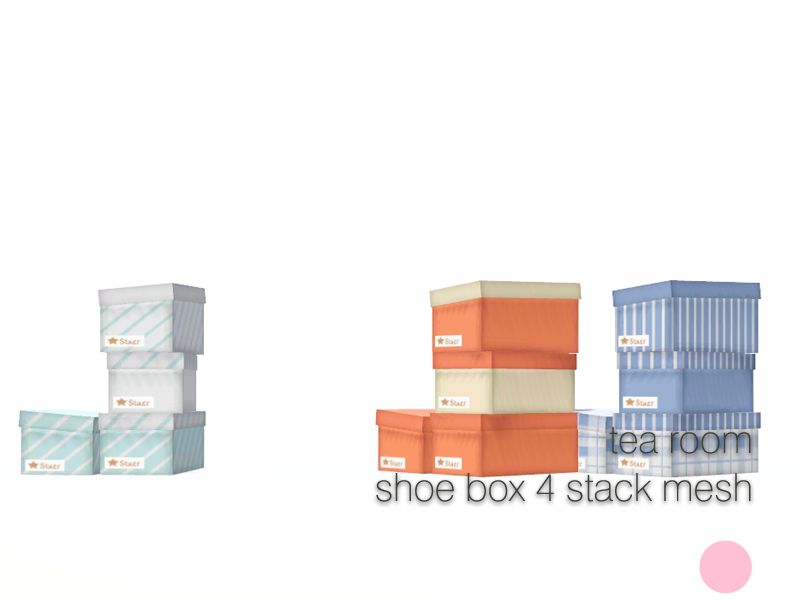 The Sims Resource - Shoe Box 4 Stack Mesh