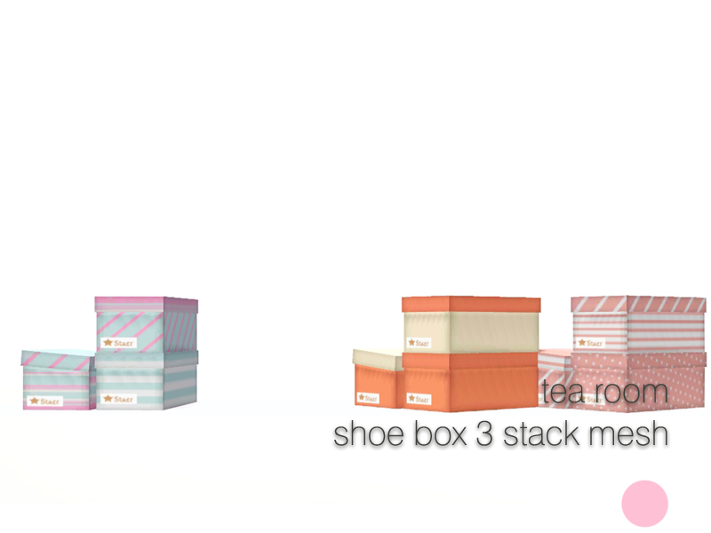 The Sims Resource | Shoe Box 3 Stack Mesh