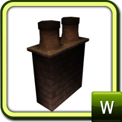 The Sims Resource | Chimney Old Style Dark Brick