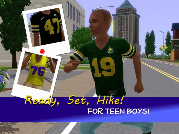 The Sims Resource | Football Jerseys -- Teen